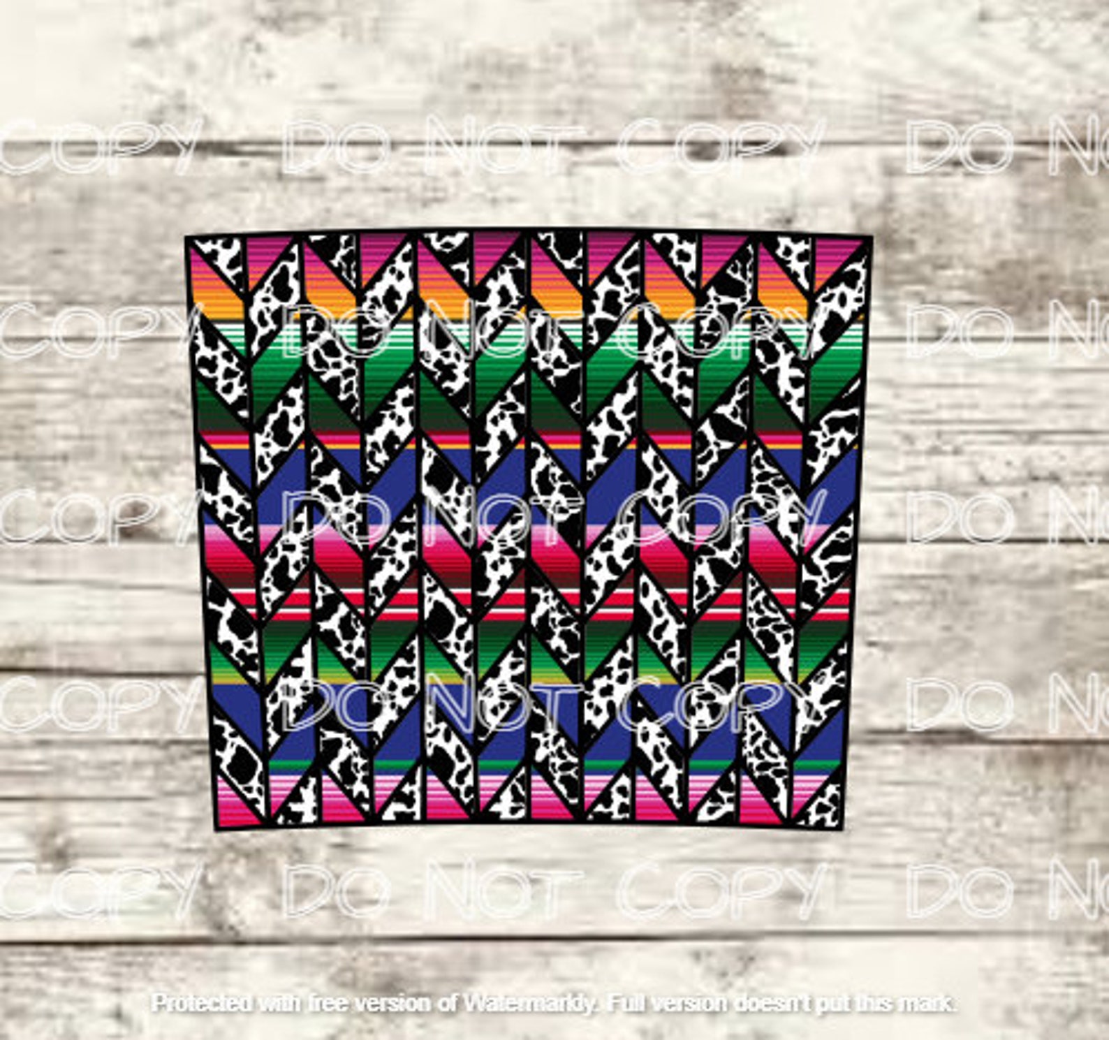 Tangram Cow Print Tumbler Wrap PNG | Etsy