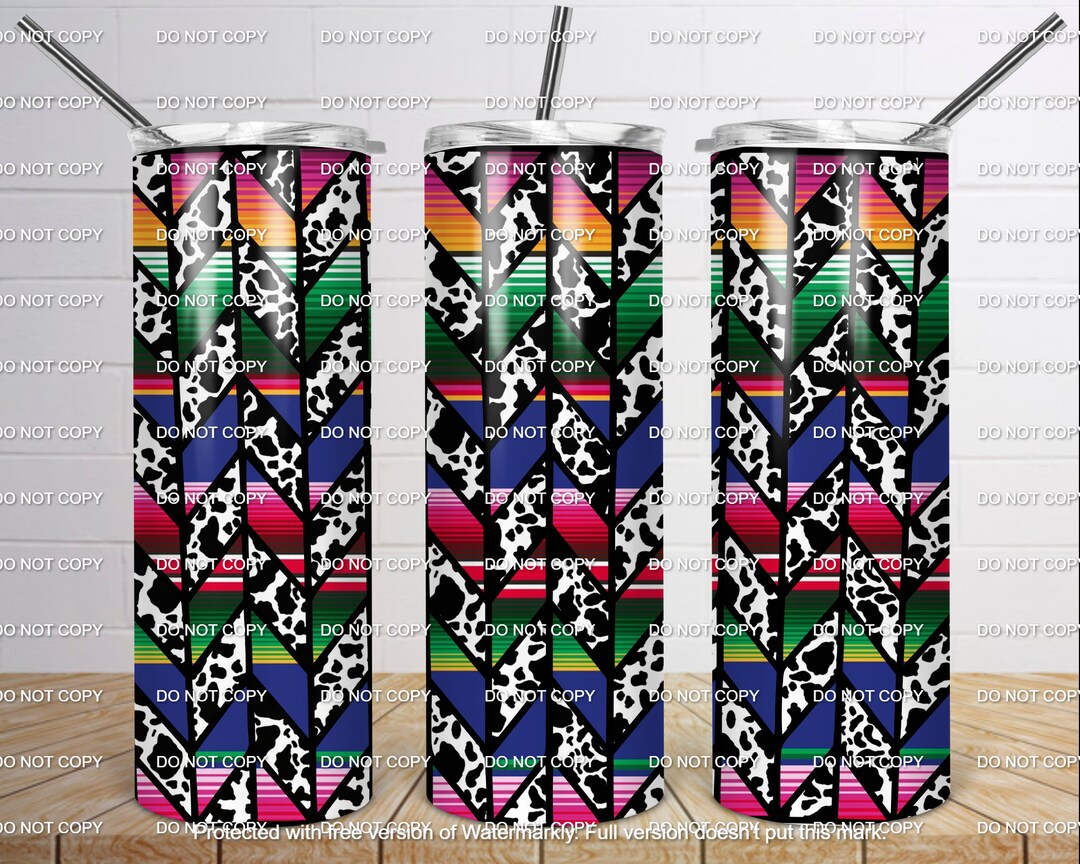 Tangram Cow Print Tumbler Wrap PNG - Etsy