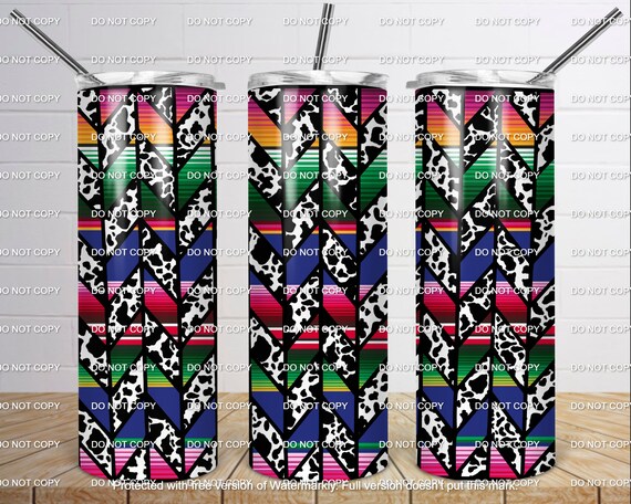 Tangram Cow Print Tumbler Wrap PNG - Etsy