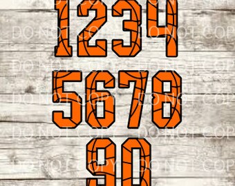 SVG File Basketball Numbers Svg, Dxf, Png - Etsy