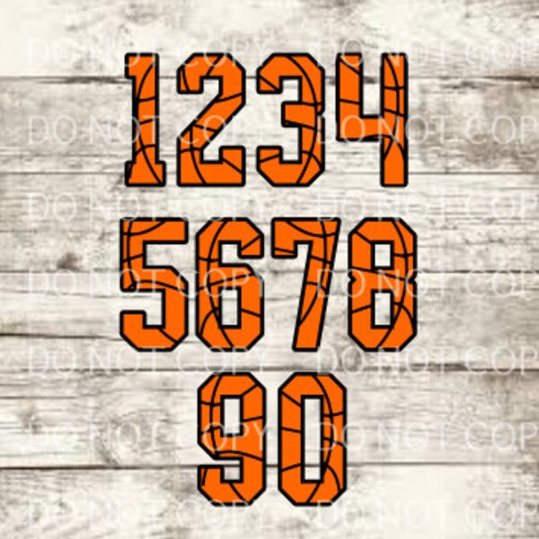 Basketball Numbers - Etsy