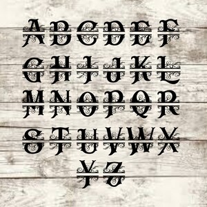 Monogram Letters Bold SVG - Etsy