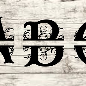 Monogram Letters Bold SVG - Etsy