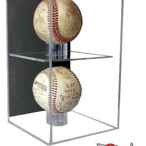 Acrylic Wall Mount Vertical Double Baseball Display Case by Gameday ...