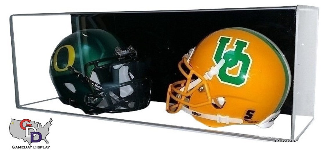 Acrylic Wall Mount Double Mini Helmet Display Case by Gameday - Etsy