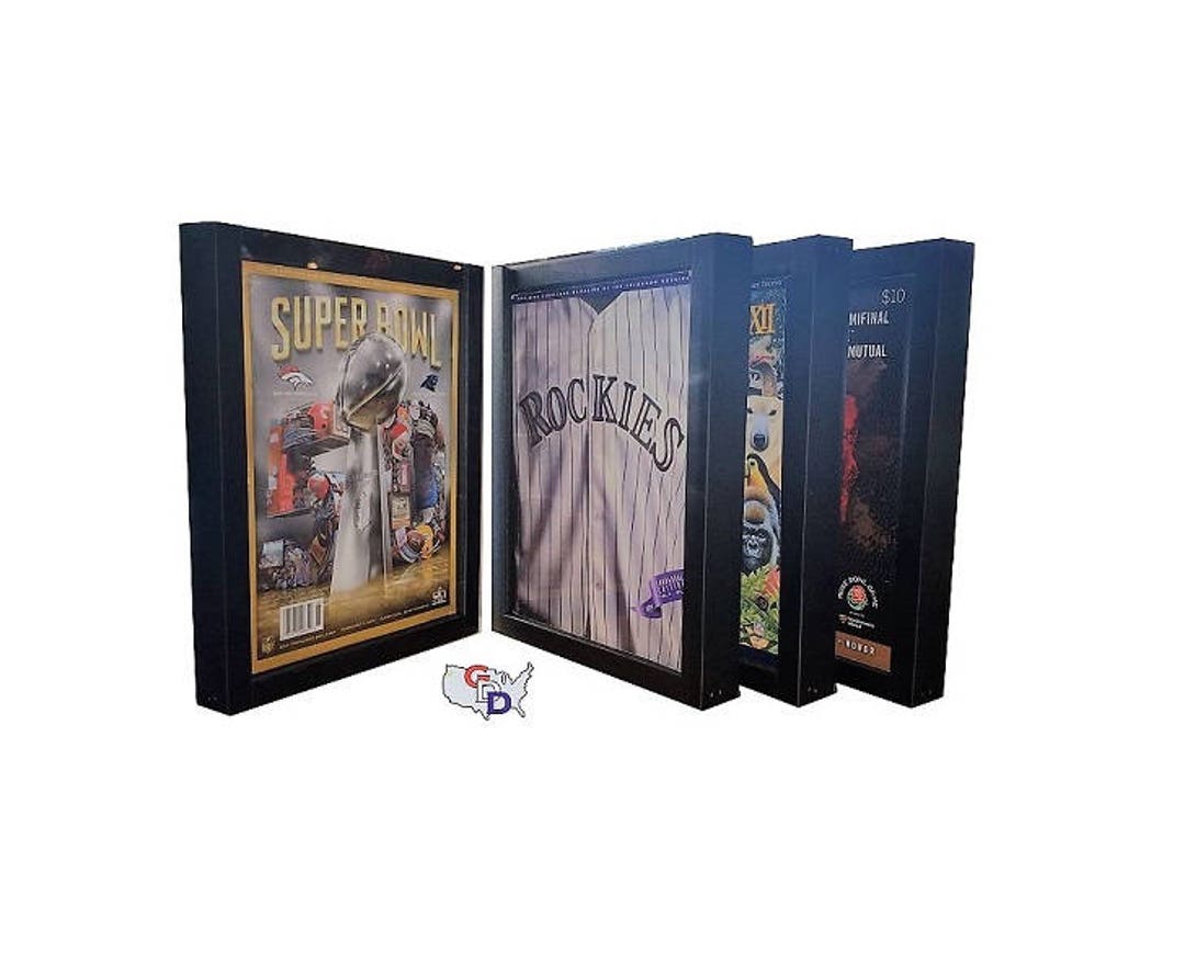 Lot of 4 Standard Sized Sports Program Display Case Frame by Gameday ...