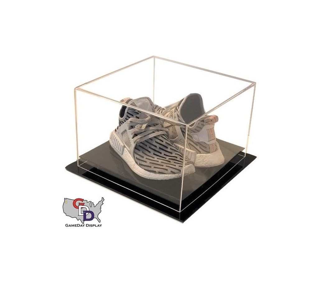 Acrylic Desk Counter or Table Top Small Shoe Pair Display Case Size 11 ...