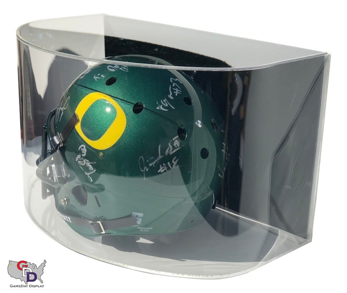 Curved Acrylic Wall Mount Full Sized Football Helmet Display - Etsy