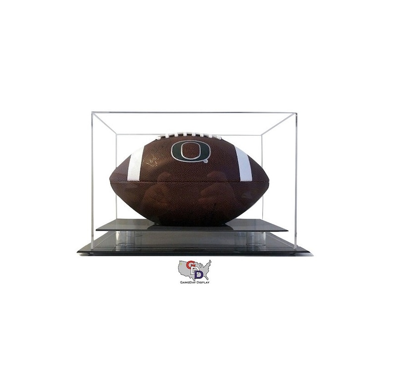 Acrylic Desk or Counter Top Full Sized Football Display Case NFL NCAA ...