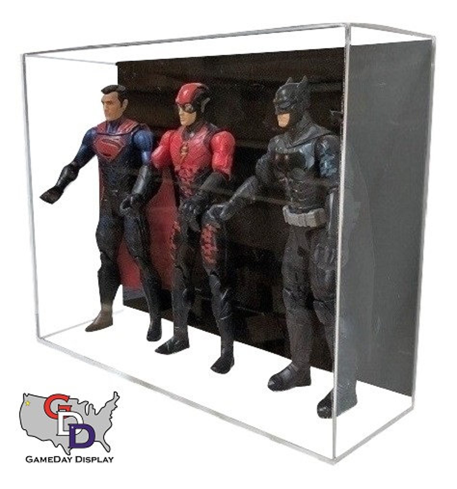 Acrylic Wall Mount Triple Action Figure Display Case 1:6 or 1/6 Scale ...