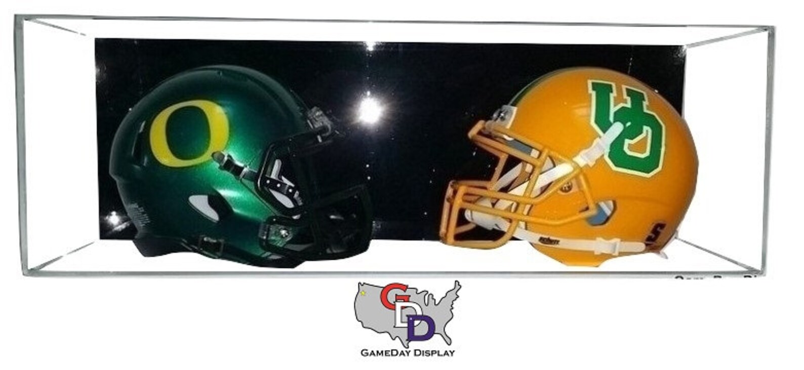 Acrylic Wall Mount Double Mini Helmet Display Case by Gameday | Etsy
