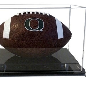 Acrylic Desk or Counter Top Full Sized Football Display Case NFL NCAA ...
