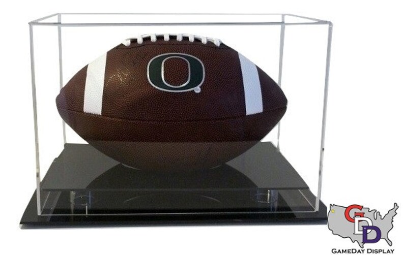 Acrylic Desk or Counter Top Full Sized Football Display Case NFL NCAA ...