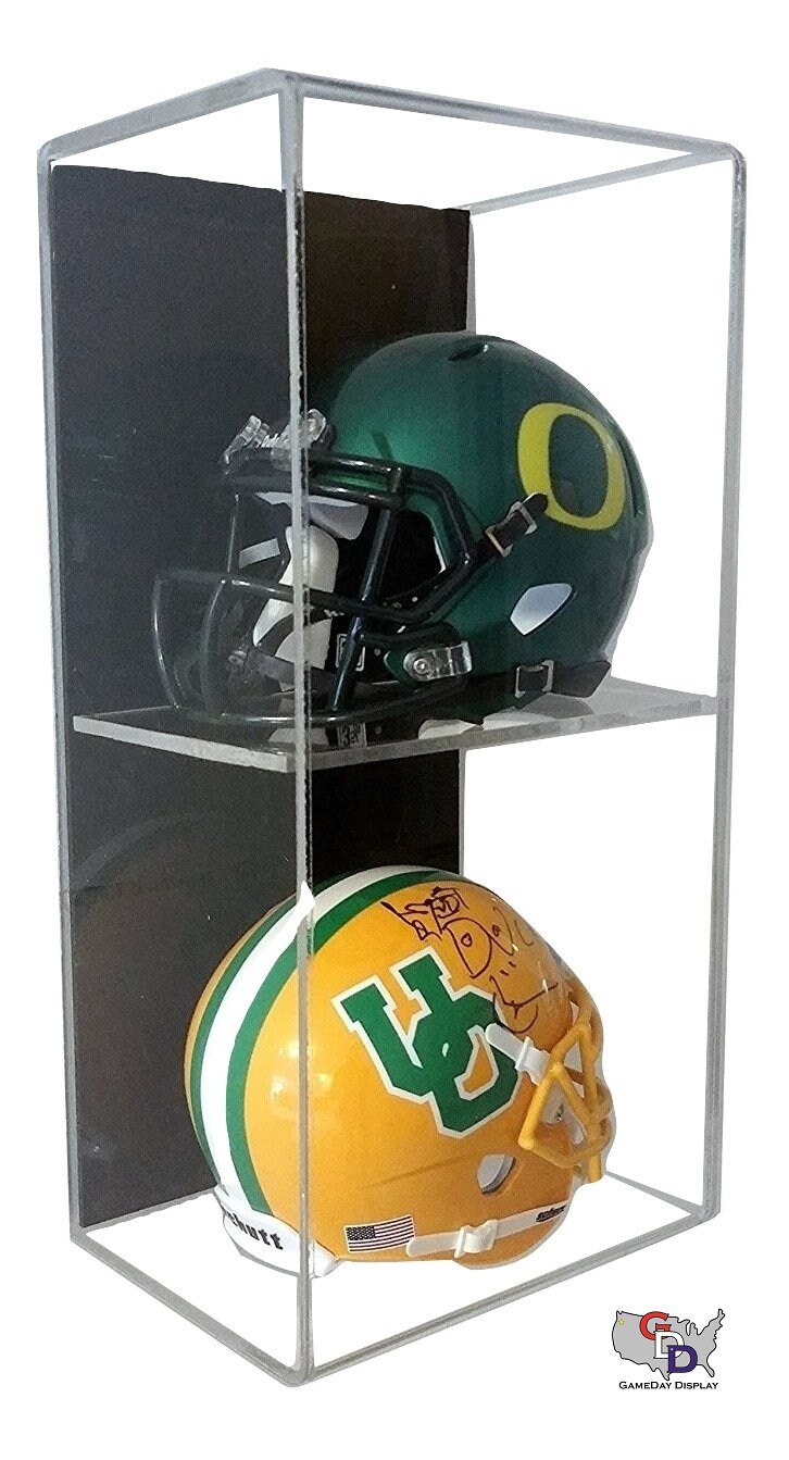 Acrylic Wall Mount Vertical Double Mini Helmet Display Case by Gameday ...