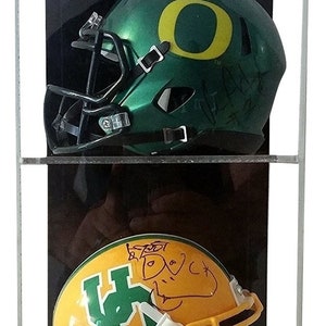 Acrylic Wall Mount Vertical Double Mini Helmet Display Case by Gameday ...