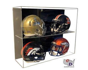 Acrylic Wall Mount Double Mini Helmet Display Case by Gameday | Etsy