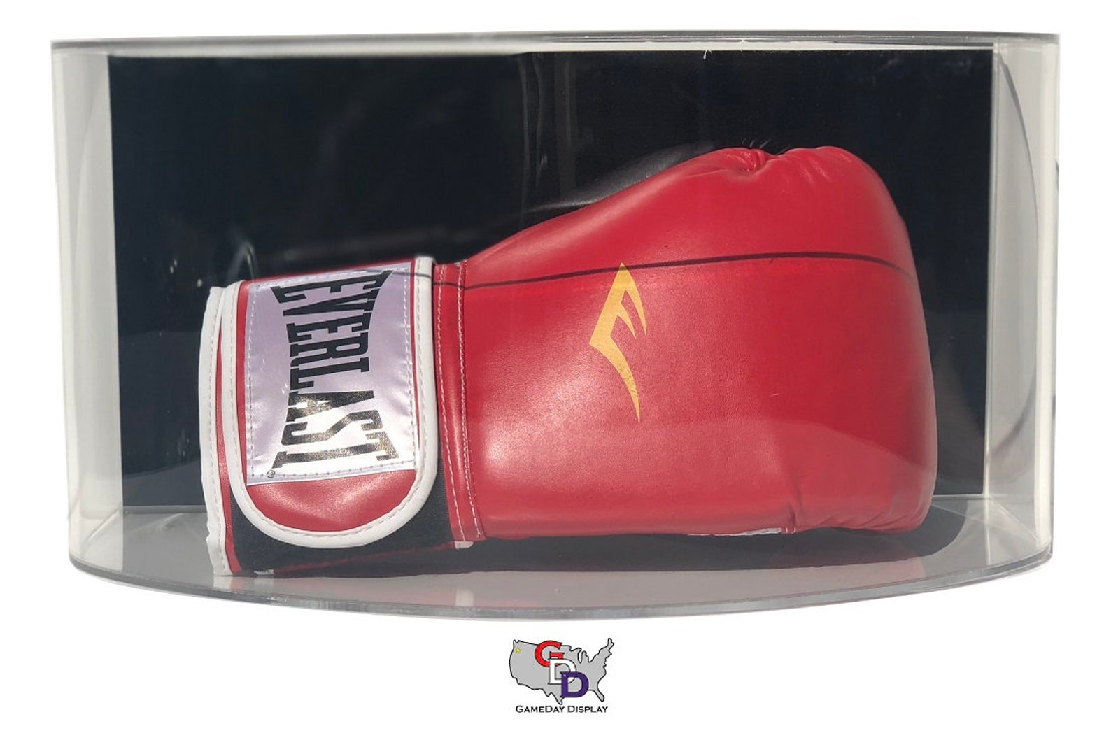 Curved Acrylic Wall Mount Boxing Glove Display Case by Gameday Display ...