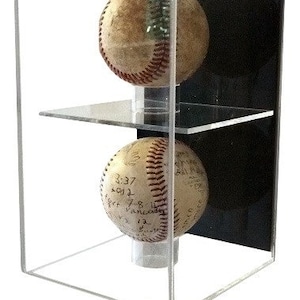 Acrylic Wall Mount Vertical Double Baseball Display Case by Gameday ...