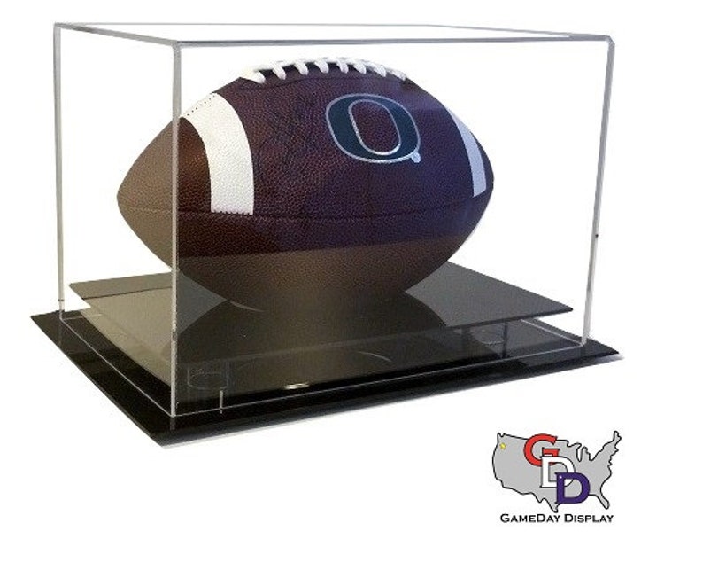Acrylic Desk or Counter Top Full Sized Football Display Case NFL NCAA ...