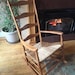 Wooden Maple Shaker Style Rocking Chair With Rush Seat and Shawl Bar - Etsy