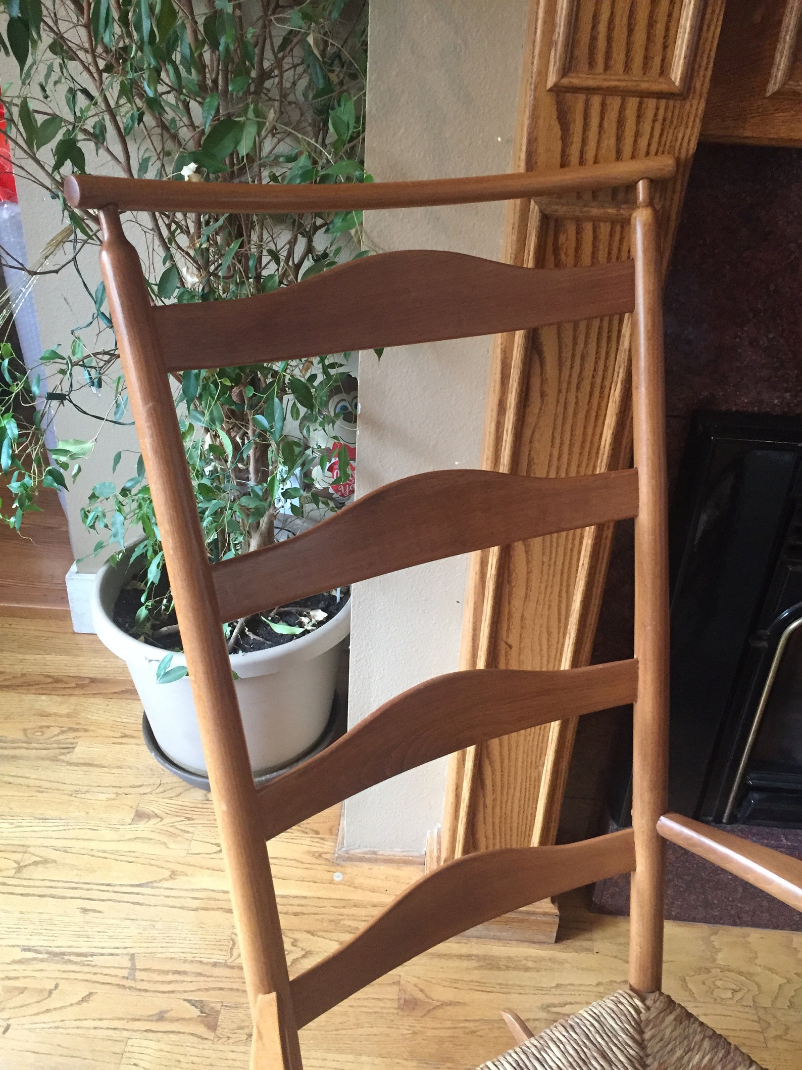 Wooden Maple Shaker Style Rocking Chair With Rush Seat and Shawl Bar - Etsy