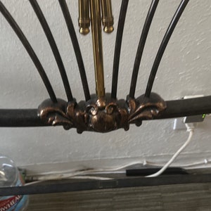 Vintage Elliot's Design Black/copper Enameled Iron and Brass Queen Size ...