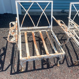 Pair of Woodard Vintage Garden Patio Lounge Chairs - Rusty Patina - Etsy