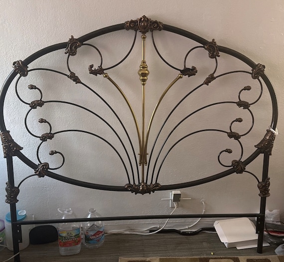 Cast iron queen headboard store