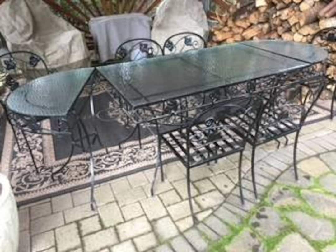 Vintage Woodard / Salterrini Wrought Iron Ivy Patio Dining Set - Etsy