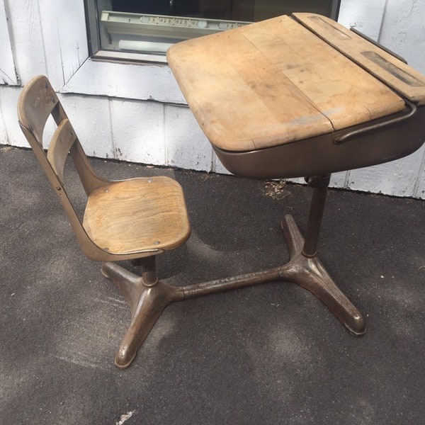 Vintage School Desk - Etsy