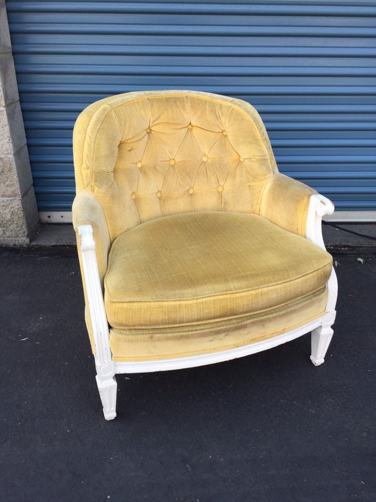 Vintage Woodmark Originals Hollywood Regency Country French Yellow ...