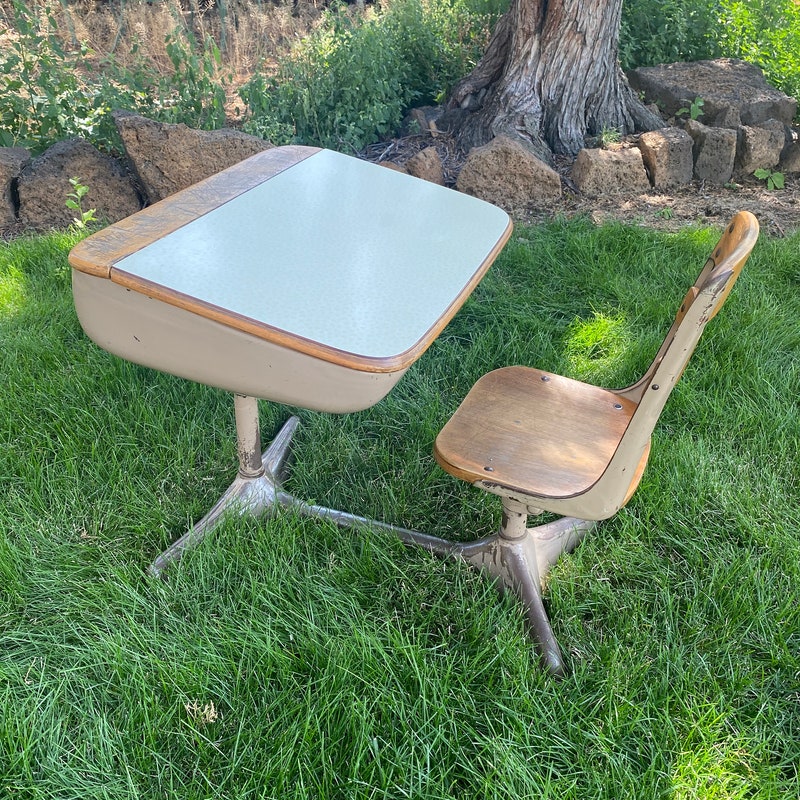 Vintage School Desk - Etsy