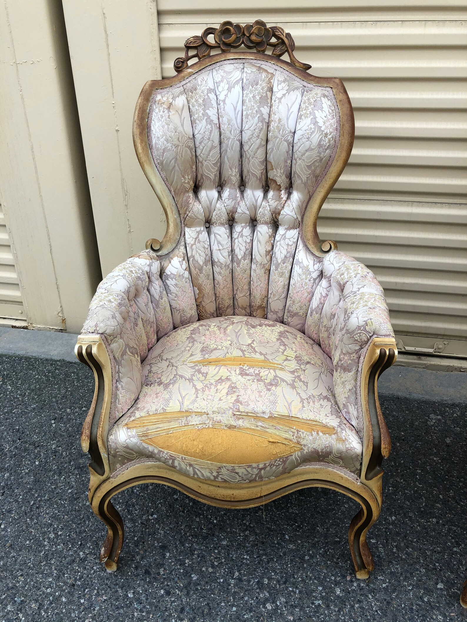 Pair of Vintage Victorian Style Tufted Parlor Chairs-need - Etsy