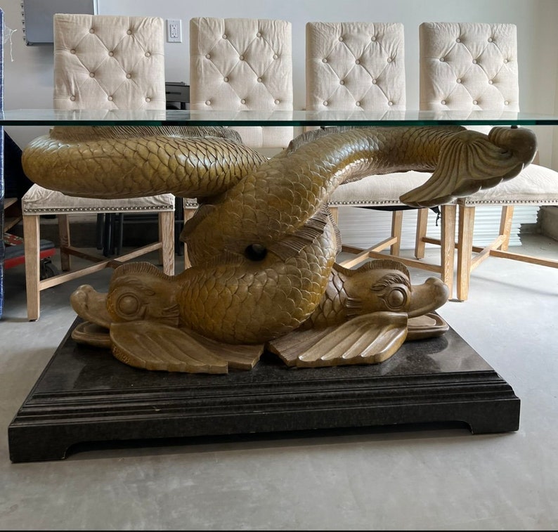 Vintage Marge Carson Koi Fish Gilt Diningtable Base - Etsy