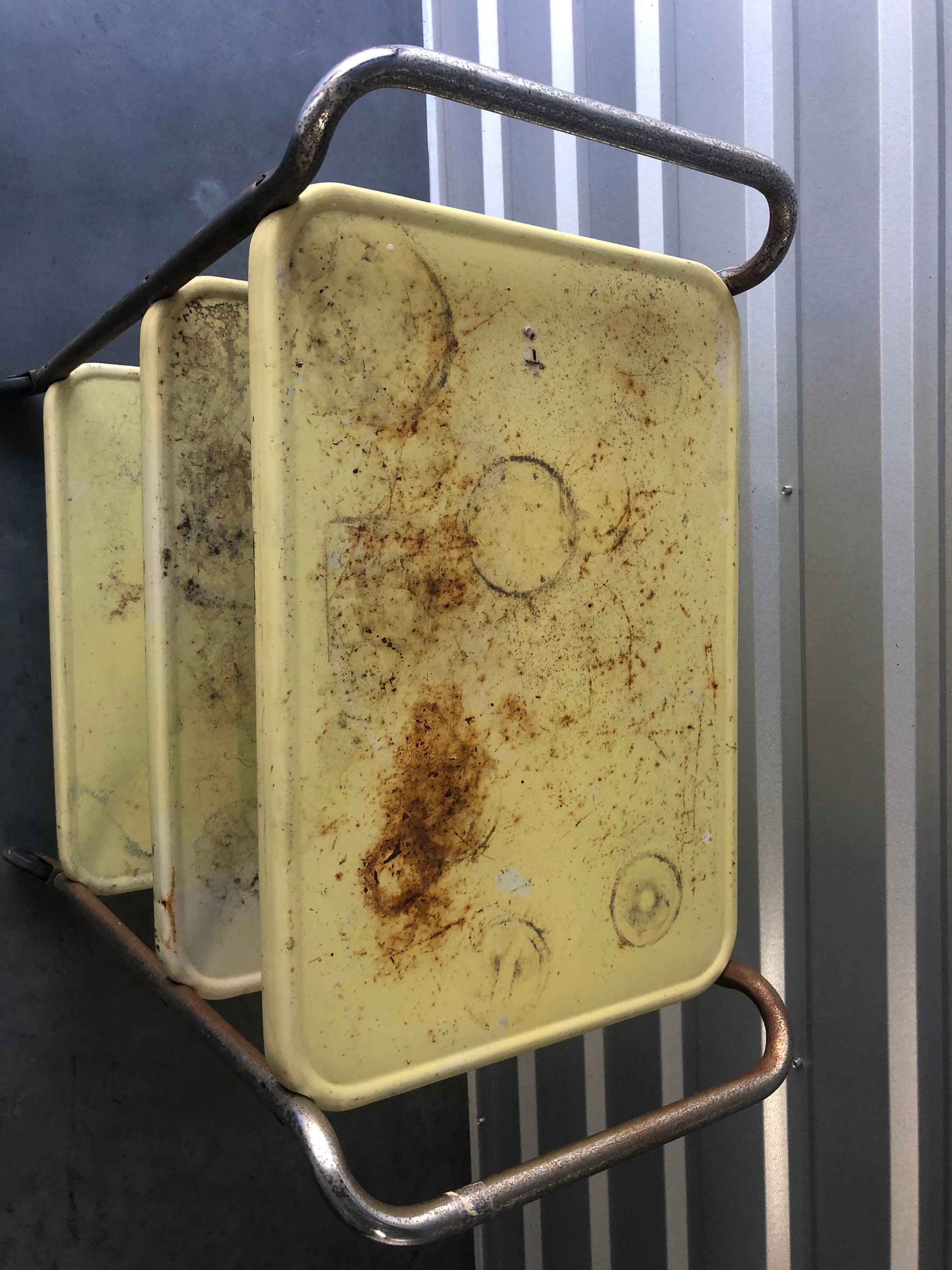 Vintage Cosco Yellow Metal Rolling Cart: 3-tier Industrial Bar Cart - Etsy