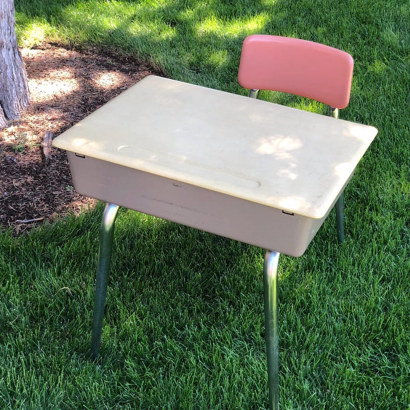 Vintage School Desk - Etsy