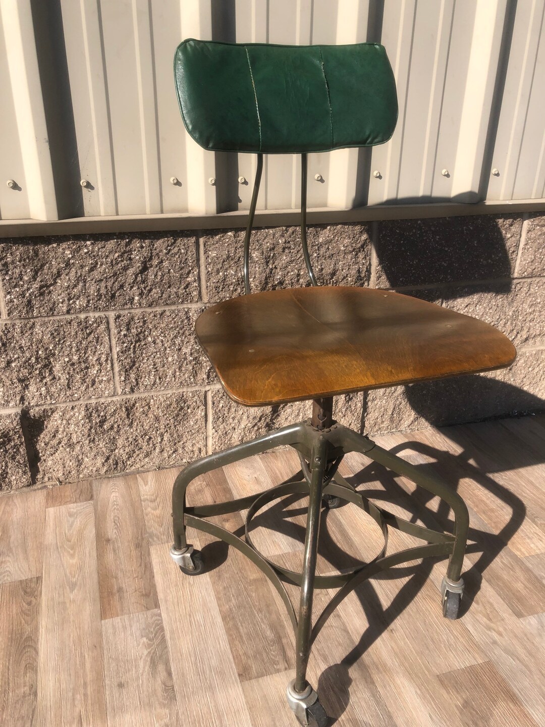 Vintage 1940's Industrial Toledi Uhl Machinist Stool , American Made ...