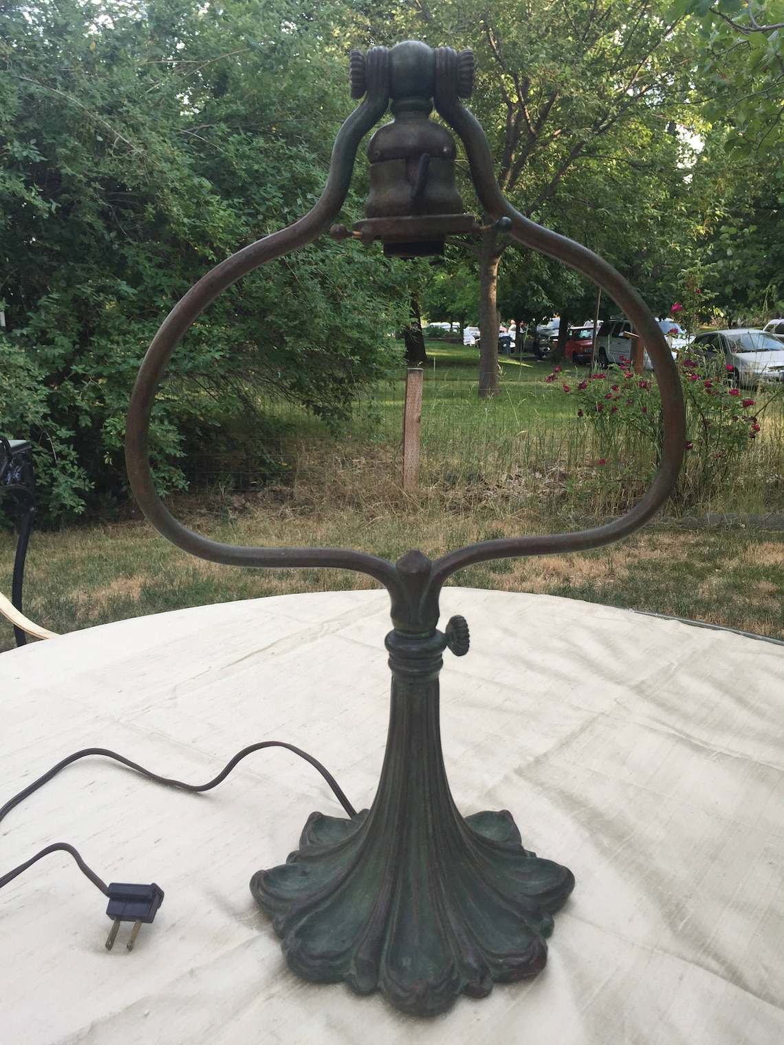 Tiffany Studios New York 569 Harp Desk Lamp With Damascene - Etsy