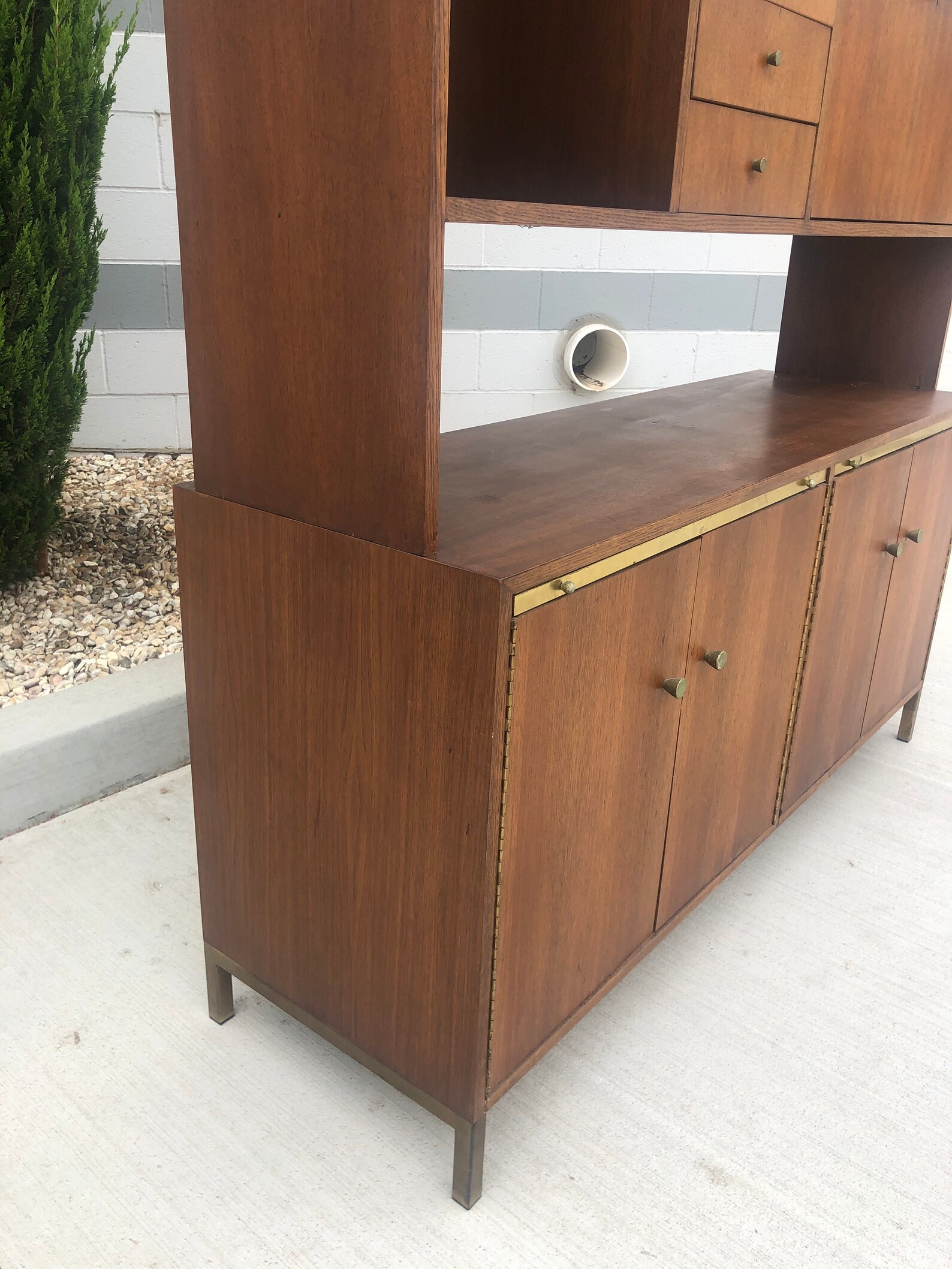 Danish Mid-century Modern Walnut Bar Cabinet, Office Credenza. Desk ...
