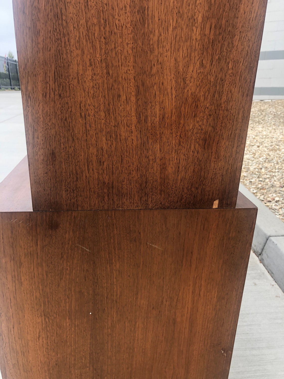 Danish Mid-century Modern Walnut Bar Cabinet, Office Credenza. Desk ...