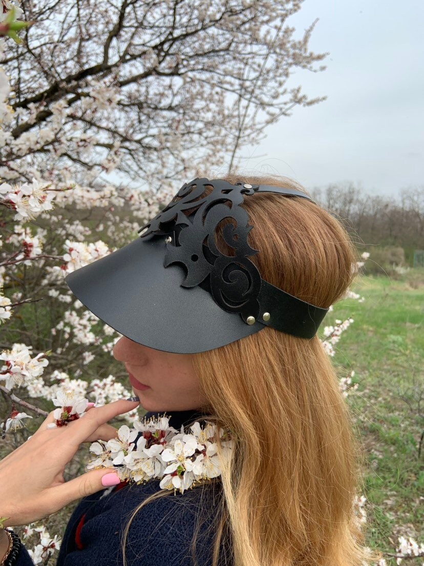 Leather Visors Leather Cap Leather Hat Cap Harness | Etsy
