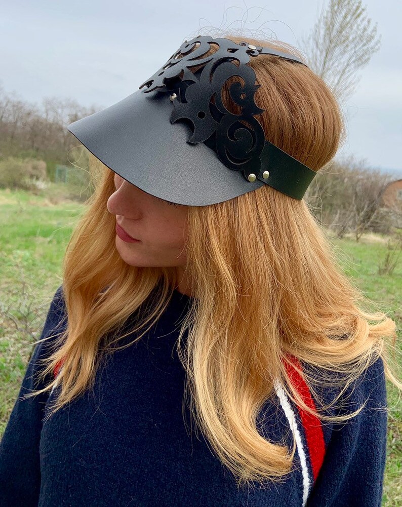 Leather Visors Leather Cap Leather Hat Cap Harness | Etsy