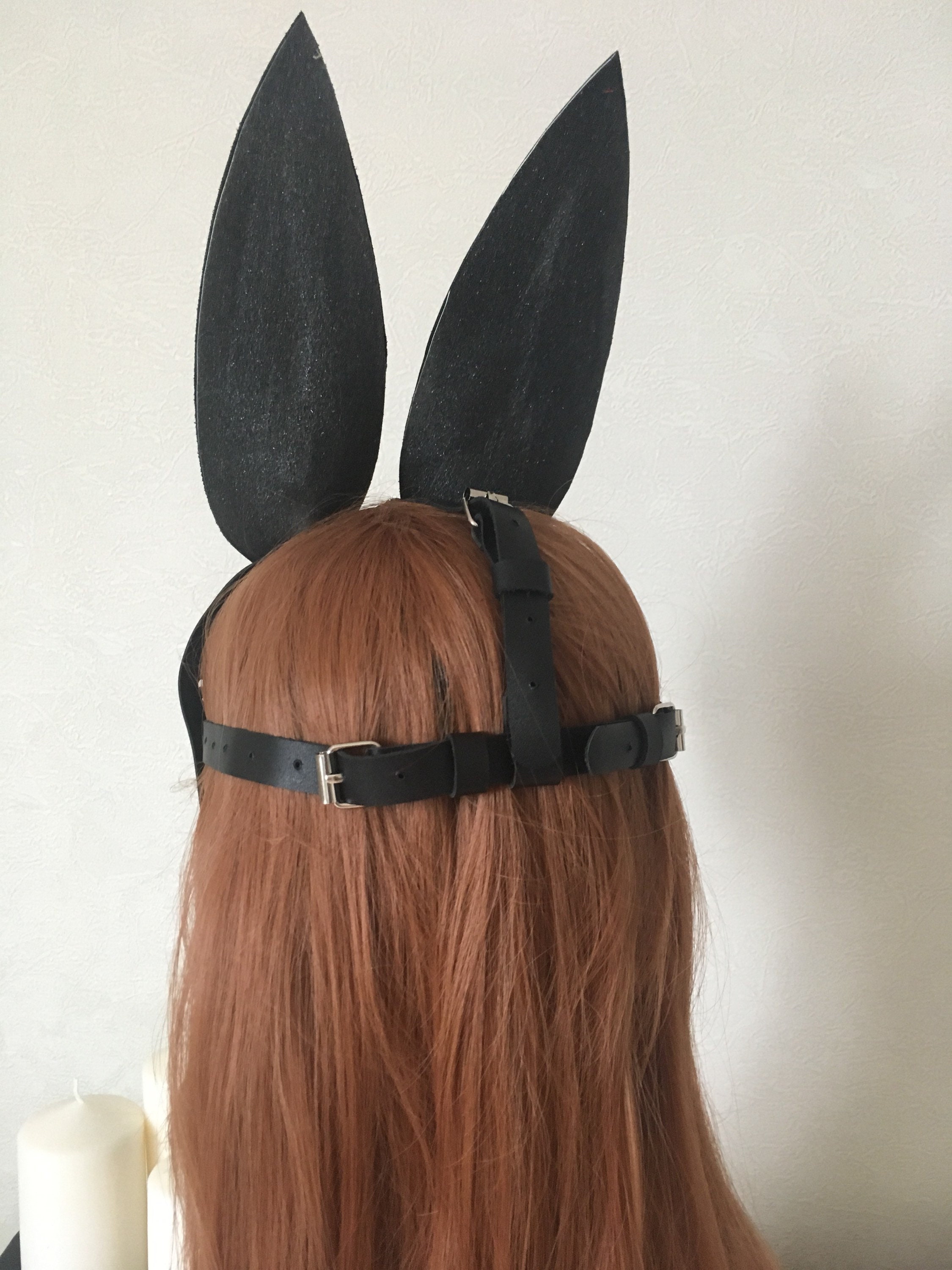 Rabbit maskLeather bunny mask rabbit mask party mask bdsm | Etsy