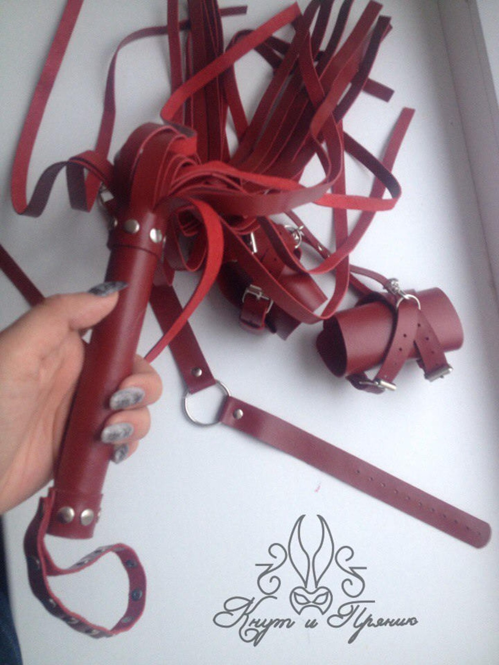 Set Leather Whip Bdsm Toys Leather Whip Flogger Bdsm Etsy