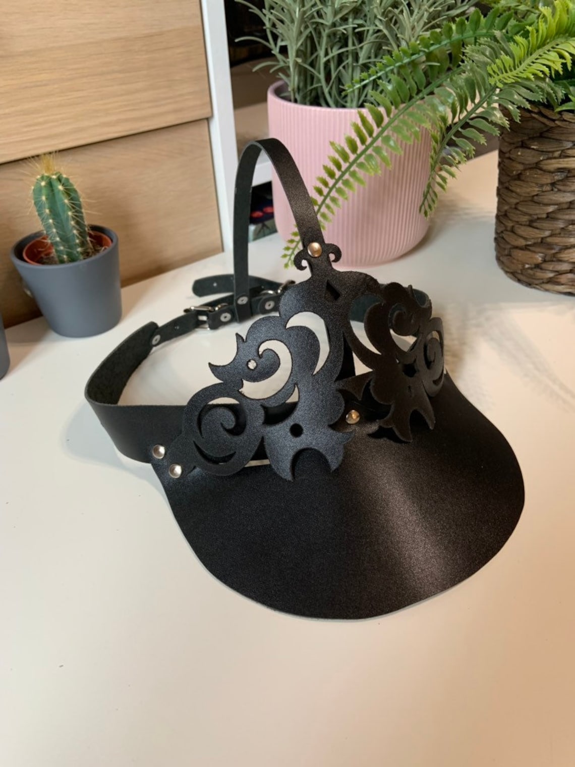 Leather Visors Leather Cap Leather Hat Cap Harness | Etsy