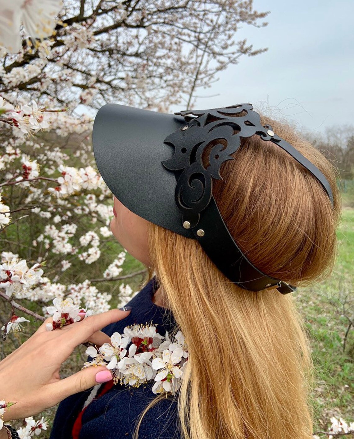 Leather Visors Leather Cap Leather Hat Cap Harness | Etsy