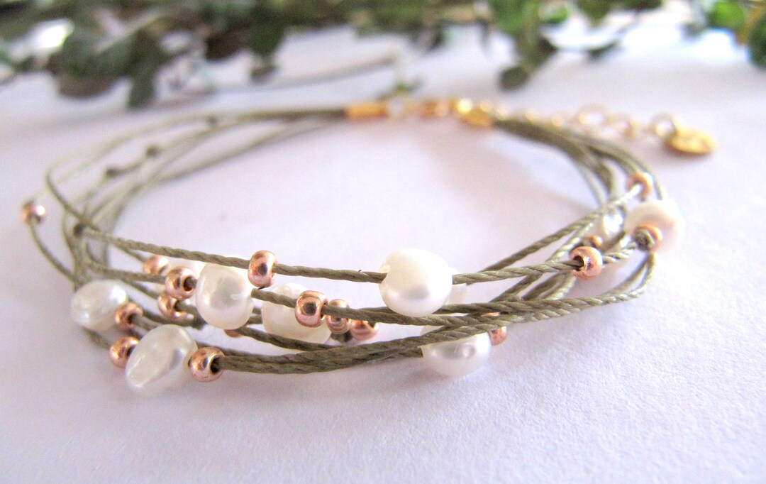 Multi String Perlen Armband, Minimalistische Armband mit ...