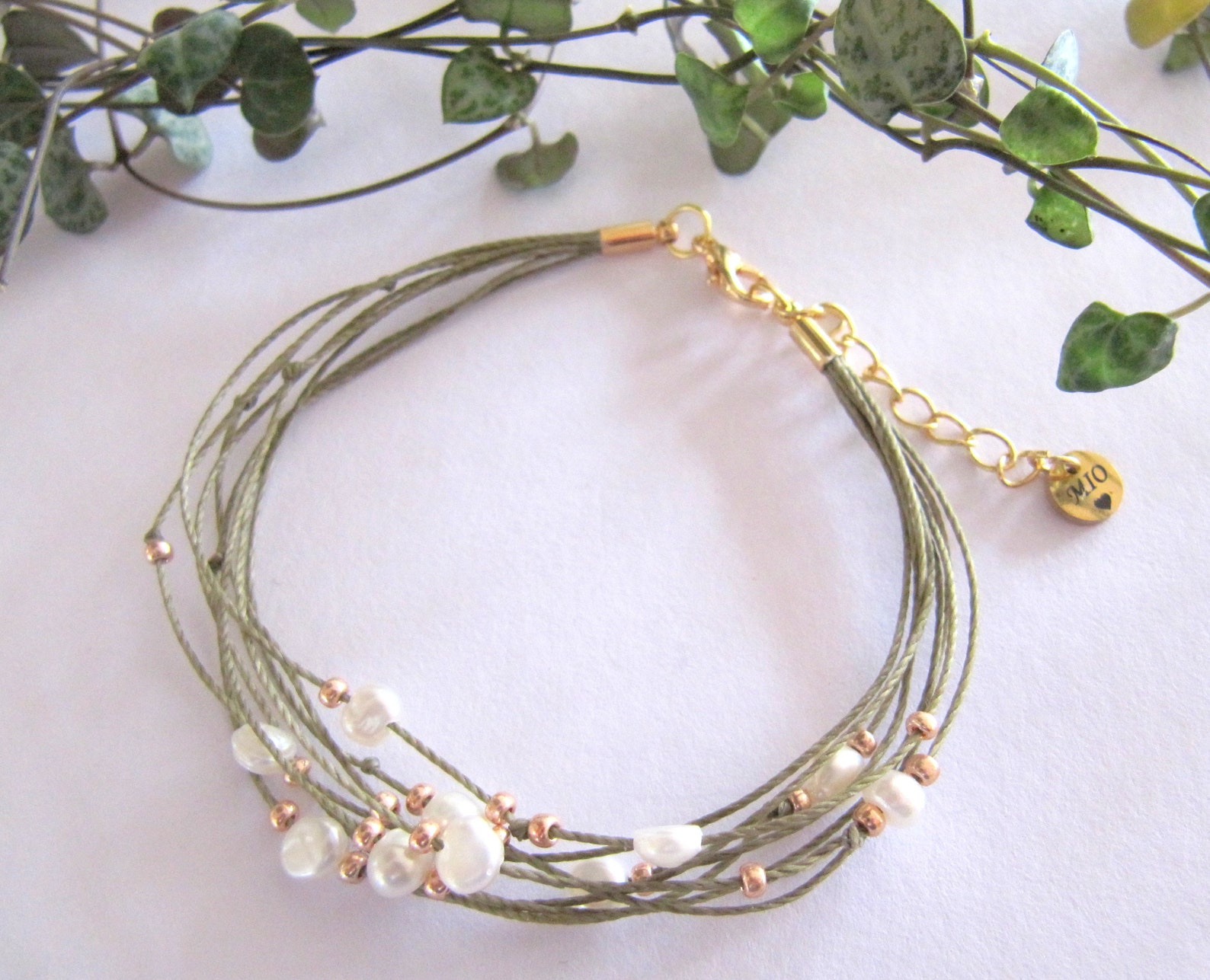 Multi String Perlen Armband, Minimalistische Armband mit ...