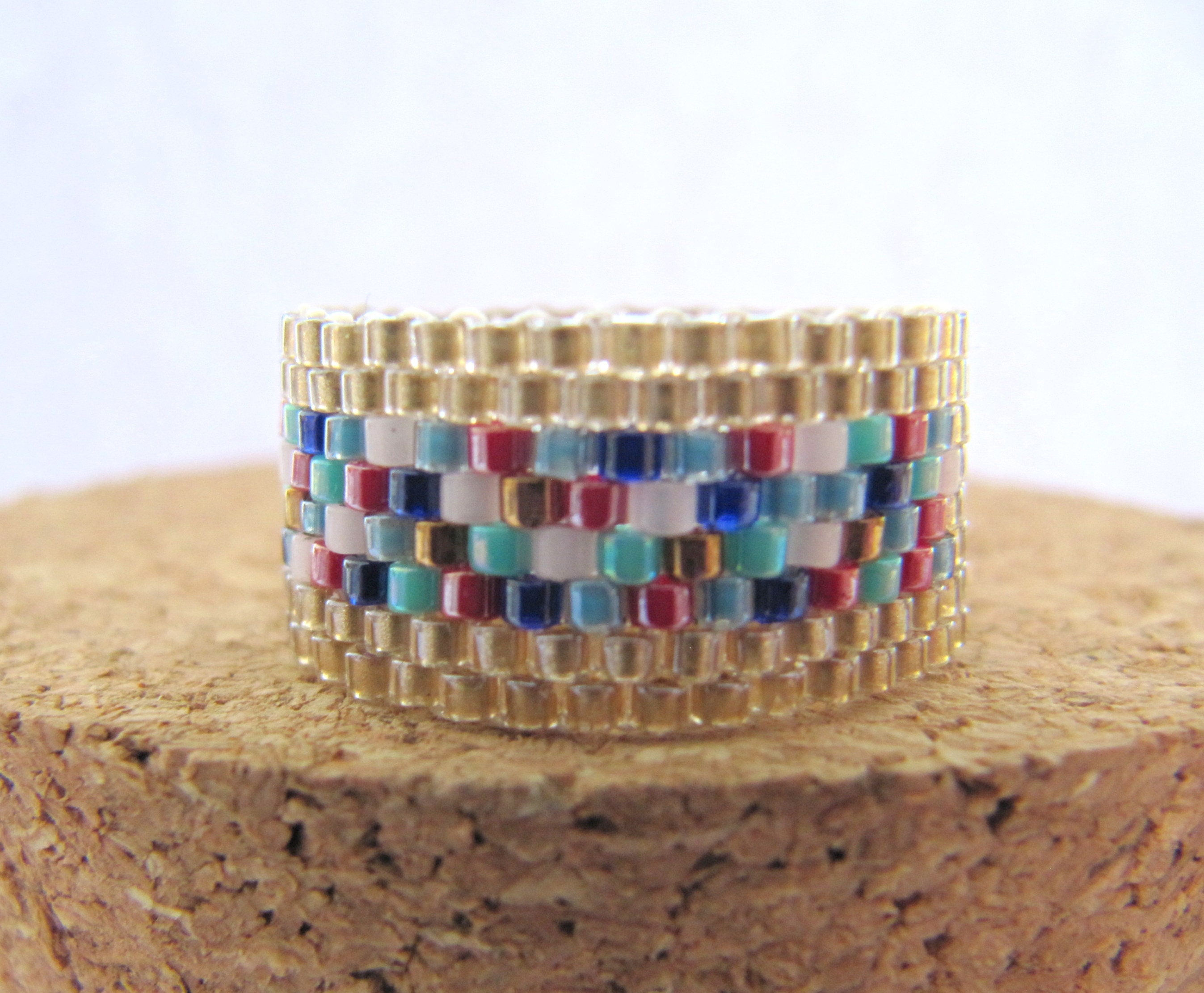 Miyuki Ring Peyote Ring Antialergic Ring Miyuki Gift for - Etsy