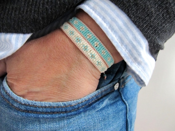 Miyuki bracelet in blue Miyuki Delica bracelets Miyuki blue | Etsy